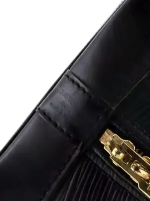 LOUIS VUITTON Vintage Alma Epi Leather Satchel - Black