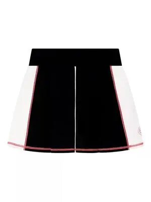 EA7 Logo Motif A-line Skirt - Black