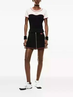 EA7 Logo Motif A-line Skirt