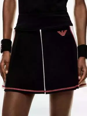 EA7 Logo Motif A-line Skirt