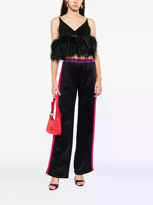 Versace Wide Leg Side Stripe Track Pants