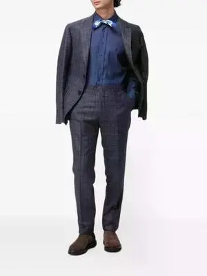 Etro Button-down Pegasus-embroidered Cotton Shirt
