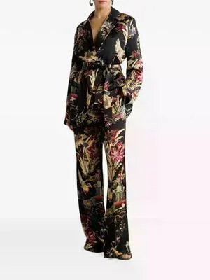 Etro Floral-print Satin Trousers