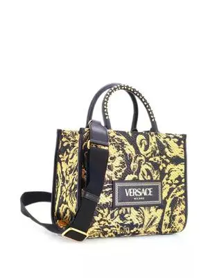 Versace Athena Barocco Raffia Small Tote Bag