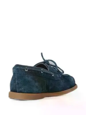 Etro Paisley Print Suede Loafers - Blue