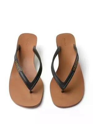 Versace Sophie Heeled Thong Sandals - Black