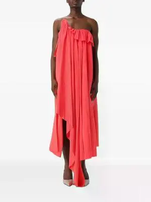 Alexander McQueen Asymmetric Ruffled One-shoulder Dress