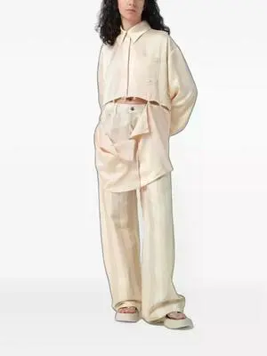 Nanushka Striped Wide-leg Jeans