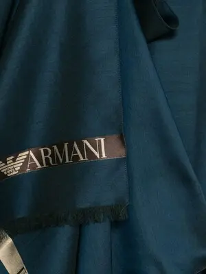 Emporio Armani Logo Wool Blend Scarf
