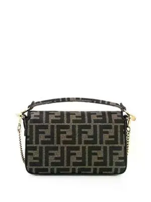 Fendi Zucca Canvas Mini Baguette Bag - Brown