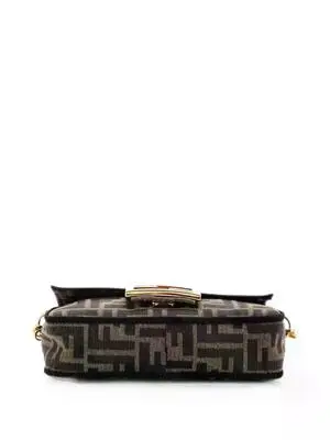 Fendi Baguette Nm Bag Zucca Canvas Mini Crossbody Bag - Brown
