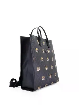 Gucci Interlocking G Patch Web Strap Convertible Tall Tote Bag