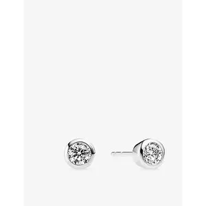 SIF JAKOBS Sardinien Uno Rhodium-plated Sterling Cubic Zirconia Stud Earrings - Silver