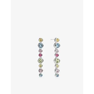 SIF JAKOBS Rhodium-plated Sterling Cubic Zirconia Drop Earrings - Silver