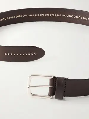 Anderson's Leather Belt With Stud Embellishments