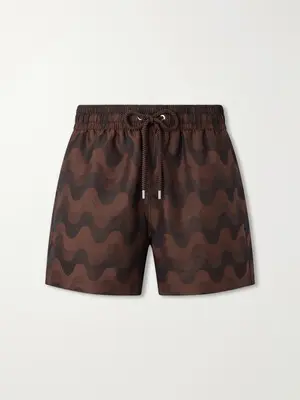 Frescobol Carioca Rio" Straight-leg Printed Jacquard Swim Shorts