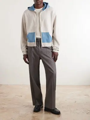 Kapital Colour-block Cotton-jersey Zip-up Hoodie