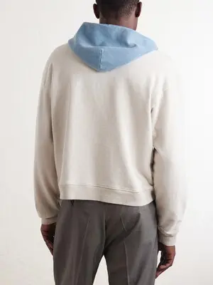 Kapital Colour-block Cotton-jersey Zip-up Hoodie