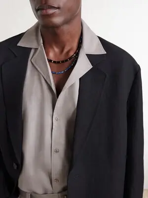 Frescobol Carioca Safra Camp-collar Wool Shirt - Brown