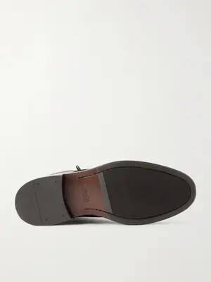 Brunello Cucinelli Suede-trimmed Leather Lace-up Derby Boots