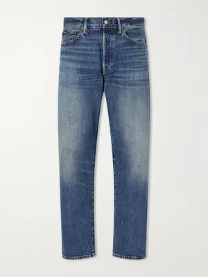 Polo Ralph Lauren Distressed Straight-leg Jeans - Blue