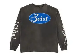 SAINT MXXXXXX Tribal Wars Long Sleeve Tee Shirt - Black