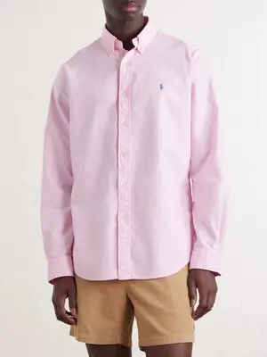 Polo Ralph Lauren Logo-embroidered Cotton Oxford Shirt - Pink