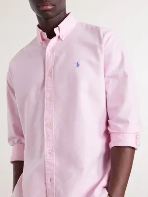 Polo Ralph Lauren Logo-embroidered Cotton Oxford Shirt - Pink