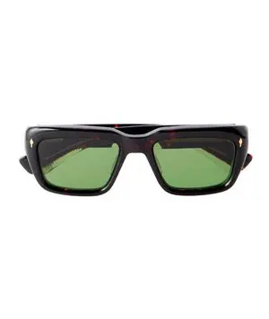JACQUES MARIE MAGE Walker Square Frame Sunglasses - Tortoiseshell