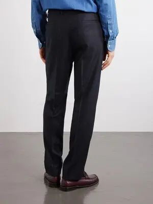 Brunello Cucinelli Straight-leg Pleated Virgin Wool Trousers