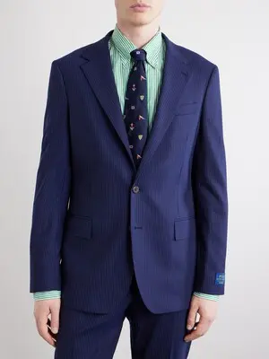 Polo Ralph Lauren Pinstriped Wool-blend Suit Jacket