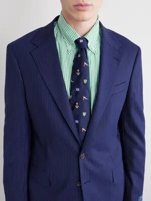 Polo Ralph Lauren Pinstriped Wool-blend Suit Jacket