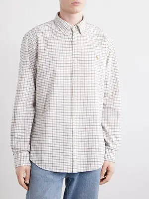 Polo Ralph Lauren Logo-embroidered Checked Cotton Shirt