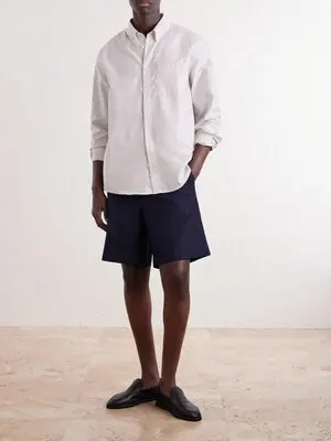 A.p.c. Button-down Collar Striped Cotton Shirt