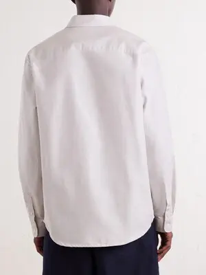 A.p.c. Button-down Collar Striped Cotton Shirt