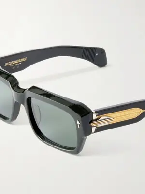 JACQUES MARIE MAGE Dakota Rectangular-frame Acetate Sunglasses