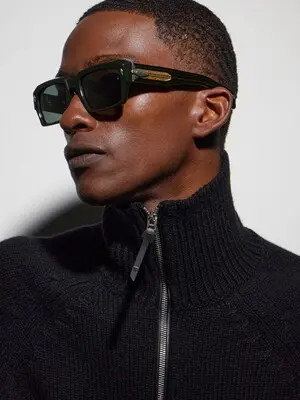 JACQUES MARIE MAGE Dakota Rectangular-frame Acetate Sunglasses