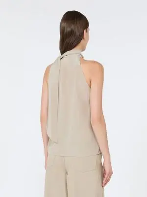 Max Mara Sleeveless Crepe De Chine Top