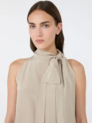 Max Mara Sleeveless Crepe De Chine Top