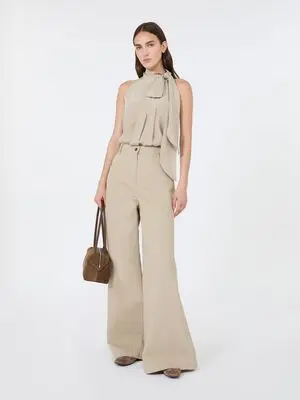 Max Mara Sleeveless Crepe De Chine Top