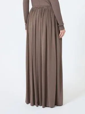Max Mara Long Pleated Skirt In Lightweight Jersey