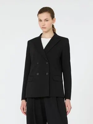 Max Mara Milano-knit Double-breasted Jersey Blazer