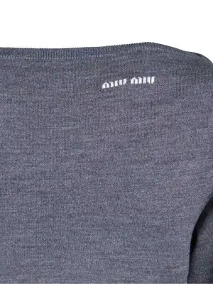Miu Miu Crop Logo Sweater
