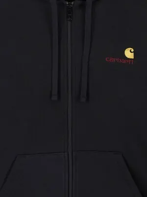 Carhartt Work In Progress American Script" Zip Hoodie - Black