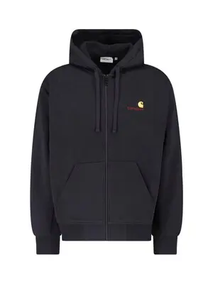 Carhartt Work In Progress American Script" Zip Hoodie - Black
