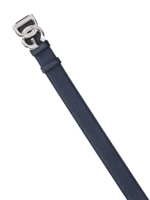 Miu Miu Leather Logo Belt - Blue