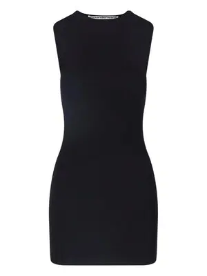 Alexander Wang Miu Miu Midi Logo Dress - Black