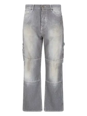 CULTURA Straight Striped Jeans - Blue