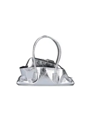 Attico Small Handbag "la Passeggiata - Silver