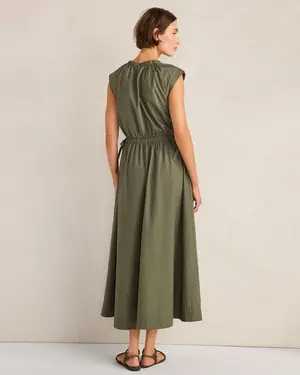 HAVEN WELL WITHIN Organic Cotton Poplin Side-tie Maxi Dress